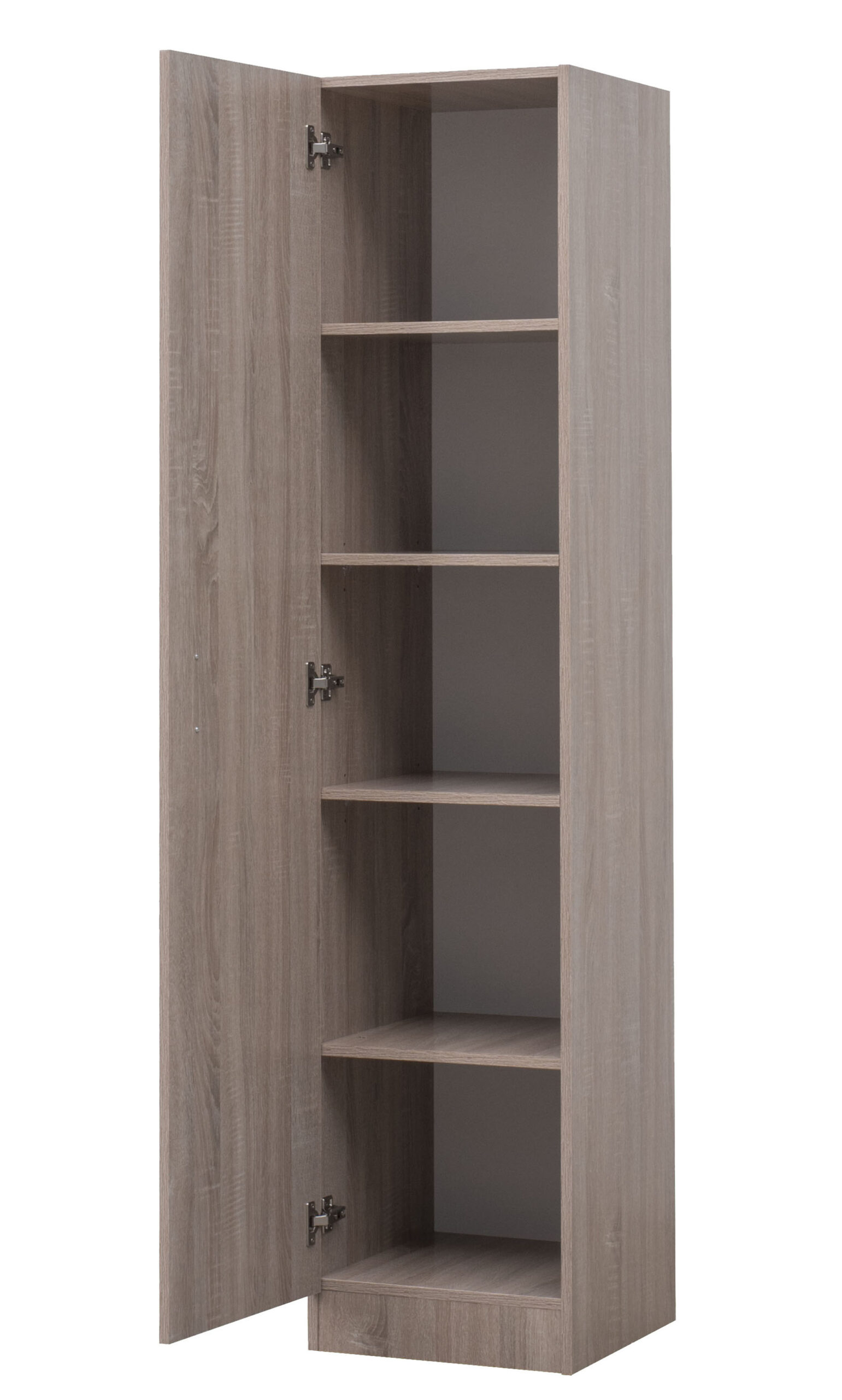Single Door Cupboard - White, Oak, Walnut - Easy Home Furniture
