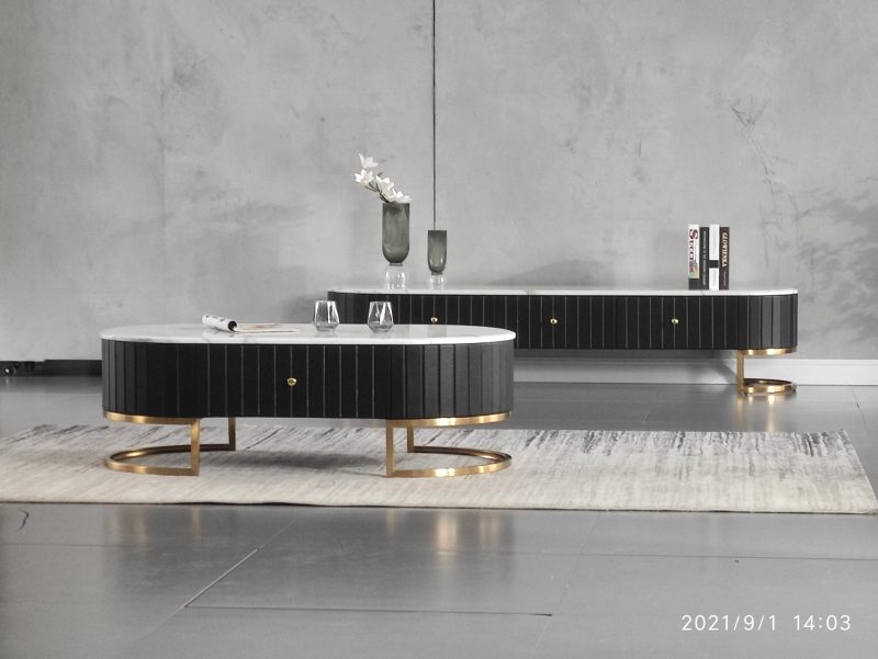 Elsa Coffee Table - Sintered Stone Top - Easy Home Furniture