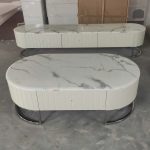 Cloudy Marble TV Unit Top - TV Table - Easy Home Furniture