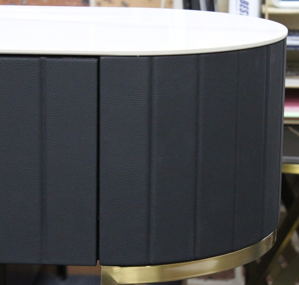 Rhea Sintered stone Top TV unit Gold Legs - Easy Home Furniture