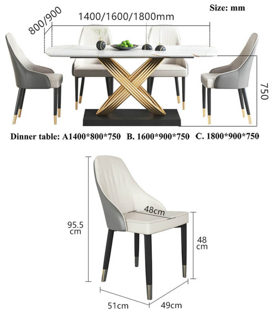 Mana Sintered Stone Dining Table - Easy Home Furniture