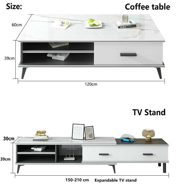 Newark Coffee Table And Tv Unit Set Easy Home Furniture