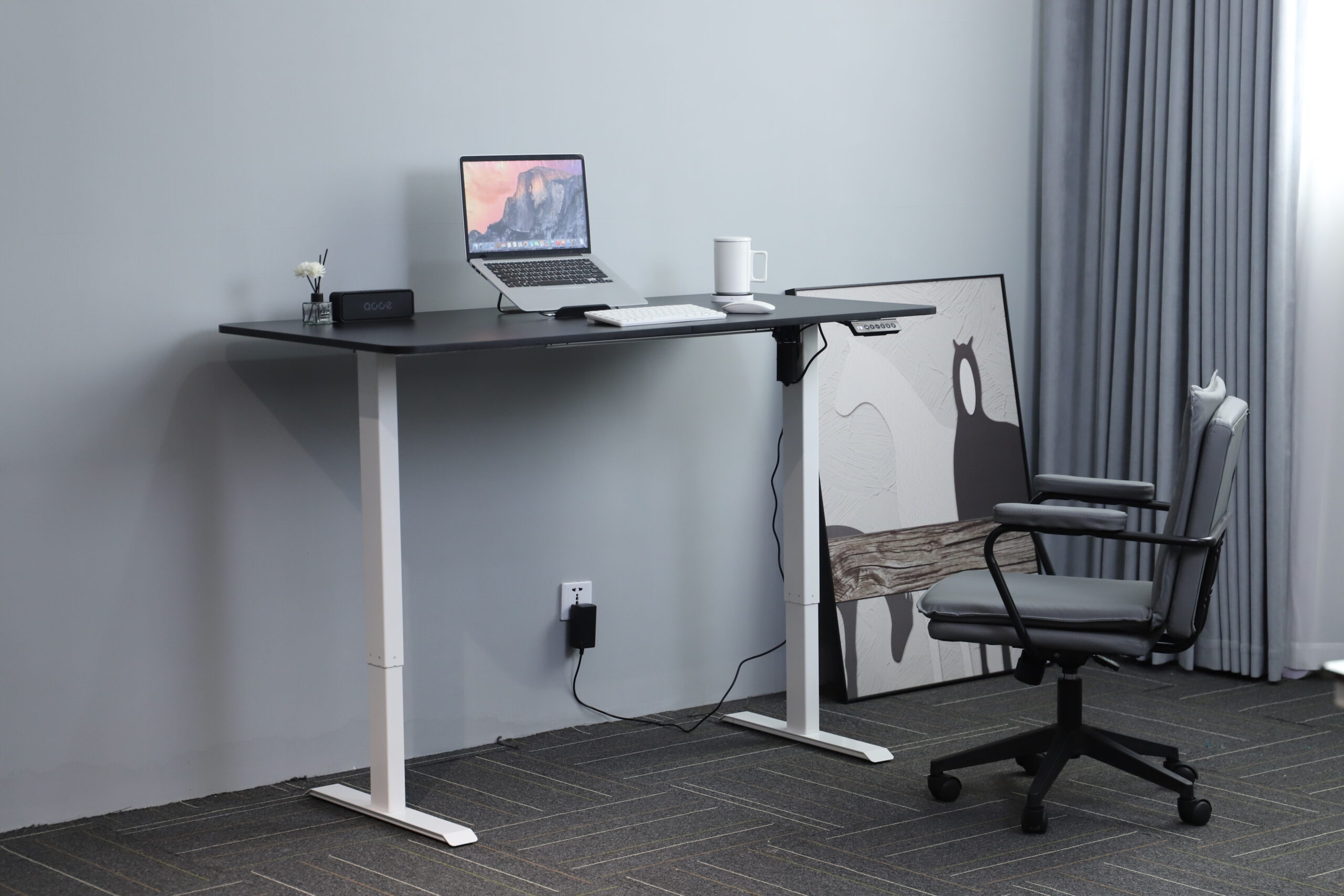 Rupa Height Adjustable Desk Single Motor - Easy Home Furniture